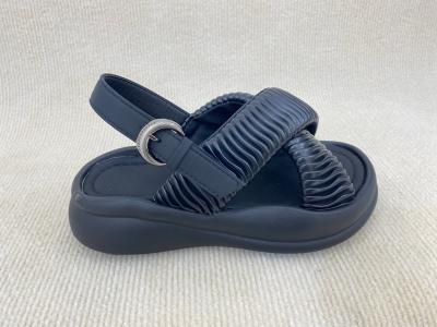 China Flat Heel Women Black Flip Flops For Beach Pool Summer Black Platform Flip Flops for sale