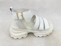 China Breathable Microfiber Summer Sandals PU White Sandals For Women for sale