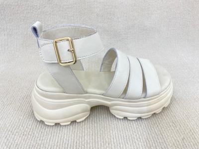 China Breathable Microfiber Summer Sandals PU White Sandals For Women for sale