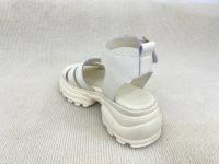China Breathable Microfiber Summer Sandals PU White Sandals For Women for sale