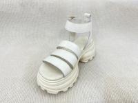China Breathable Microfiber Summer Sandals PU White Sandals For Women for sale