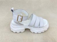 China Heightening White Platform Sandals With Line Belt For Beach Open Toe for sale
