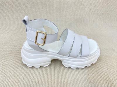 China Heightening White Platform Sandals With Line Belt For Beach Open Toe for sale