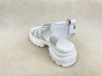 China Heightening White Platform Sandals With Line Belt For Beach Open Toe for sale