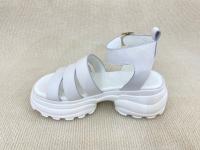 China Heightening White Platform Sandals With Line Belt For Beach Open Toe for sale
