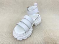 China Heightening White Platform Sandals With Line Belt For Beach Open Toe for sale