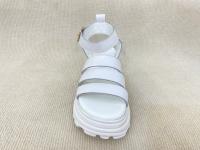 China Heightening White Platform Sandals With Line Belt For Beach Open Toe for sale