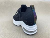 China Bling Crystal Platform Loafers Black for sale