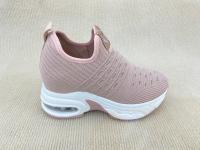 China Breathable Pink Platform Loafers Microfiber Loafer Platform Shoes for sale
