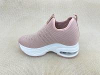 China Breathable Pink Platform Loafers Microfiber Loafer Platform Shoes for sale