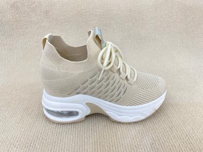 China Lacing And Heightening Comfortable Platform Loafer Heels White for sale