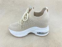 China Lacing And Heightening Comfortable Platform Loafer Heels White for sale