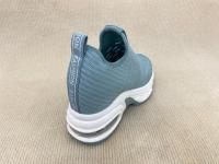 China Women blue platform flyknit loafers with breathable mesh upper microfiber and heightening for sale