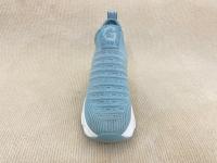 China Women blue platform flyknit loafers with breathable mesh upper microfiber and heightening for sale