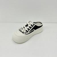 China Black Canvas Mule Shoes Breathable for sale