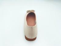 China Women white comfort loafers with low-cut low heel with genuine leather for sale