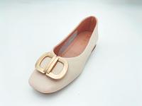 China Women white comfort loafers with low-cut low heel with genuine leather for sale