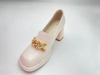 China Women white high heels with thick soled and easy to take off summer for lady for sale