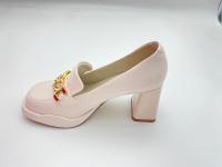 China Women white high heels with thick soled and easy to take off summer for lady for sale