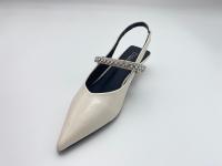 China Women fashion white pointy rhine-drill stiletto heels in summer for sale