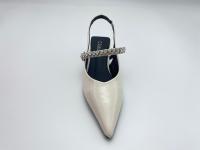China Women fashion white pointy rhine-drill stiletto heels in summer for sale