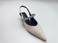 China Women fashion white pointy rhine-drill stiletto heels in summer for sale