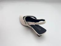 China Women fashion white pointy rhine-drill stiletto heels in summer for sale