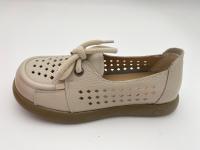 China Breathable hollow lace-up comfortable women's shoes with soft soles white for sale