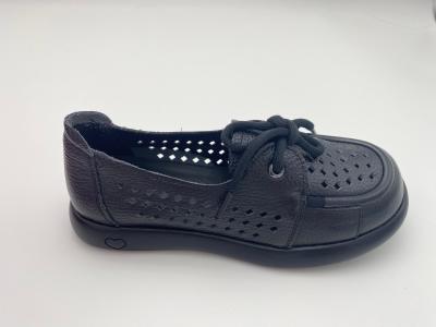 China black breathable hollow lace-up comfortable women's shoes with soft soles for sale