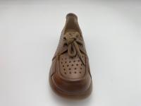 China Lady brown breathable hollow lace-up comfortable women's shoes with soft soles for sale