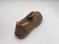 China Lady brown breathable hollow lace-up comfortable women's shoes with soft soles for sale
