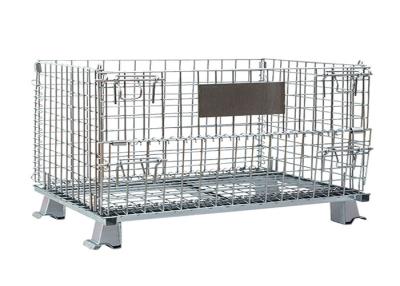 China Heavy Duty Wire Mesh Container 1000x800x840mm with 1200kg Capacity - Collapsible Powder Coated Industrial Storage for sale