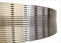 China Stainless Steel Wedge Wire Screen W6M V Shape Hole 6000mm Length 20-3000 Micron Slot for sale
