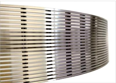 China Stainless Steel Wedge Wire Screen W6M V Shape Hole 6000mm Length 20-3000 Micron Slot for sale