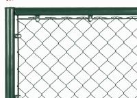 China 12ft Green PVC Coated Chain Link Fence with 45x45mm Diamond Mesh - 3.0mm to 5.0mm Wire Diameter for sale