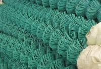 China 5x5cm Chain Link Mesh Fence - 25m Length, 2.0-6.0mm Wire Diameter, Green PVC Coated Galvanized Steel for sale