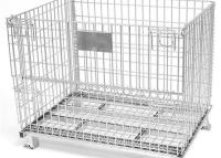 China Heavy Duty Powder Coated Wire Mesh Container 800mm Width x 1700mm Height with 500kg Load Capacity for sale