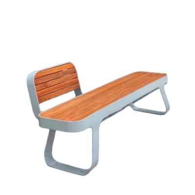 China 1800mm Stainless Steel Outdoor Bench with Wood Slats - Weather-Resistant Modern Design for Gardens & Commercial Spaces for sale
