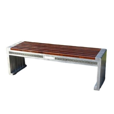 China WPC Begonia 1800mm Stainless Steel Wood Bench - Custom Outdoor Garden Seating with 304 Steel Frame for sale
