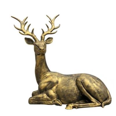 China Custom Bronze Deer Sculpture for Parks and Gardens - Anti-Rust Metal Stag Statue with Multiple Size Options for sale
