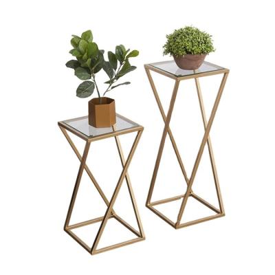 China Luxury Metal Flower Planter Stand 600mm-800mm Height Stainless Steel Indoor Outdoor Decor for sale