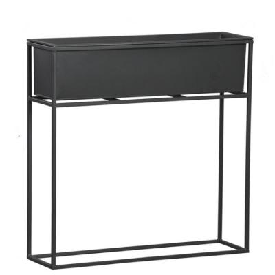 China Rectangular Metal Flower Planter 600mm-1000mm Galvanized Steel Garden Planters with Custom Sizes for sale