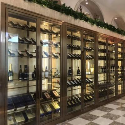 China Custom Stainless Steel Wine Cabinet with Temperature Control 5-20°C and Glass Door for Commercial Use for sale
