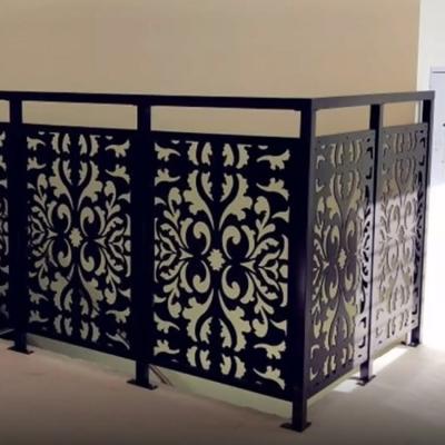 China 1000×2000mm Powder Coated Aluminum Fence Panels - Black Outdoor Metal Privacy Fencing with Custom Sizes for sale