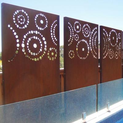 China Corten Steel Privacy Fence Panel 1000x2000mm Garden Security with Custom Colors and Weather-Resistant Finish for sale
