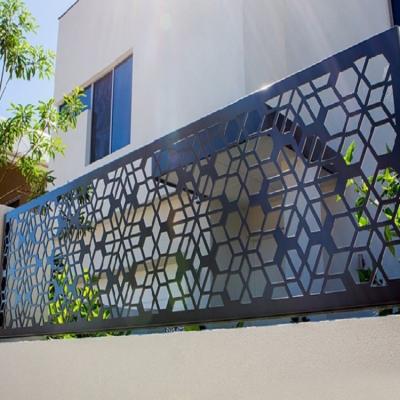 China Galvanized Steel Garden Fence Panel 1000×2000mm with Custom Cut-Out Designs and UV-Resistant Finish for sale
