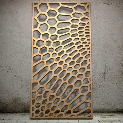 China Gold Metal Garden Fence Panel 1000×2000mm Stainless Steel Privacy Screen with Custom Colors and Modern Design for sale