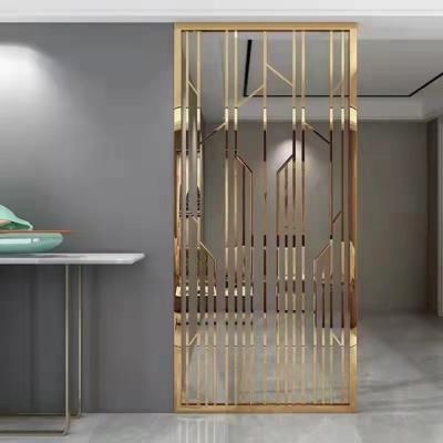 China 201/304 Stainless Steel Decorative Screen 1000×2000mm Custom Room Divider for Hotel Exhibition Hall for sale
