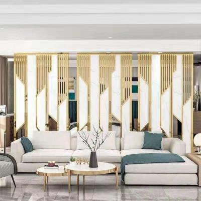 China Stainless Steel Marble Room Divider 1000x2000mm Modern Partition with 5-Year Warranty for sale
