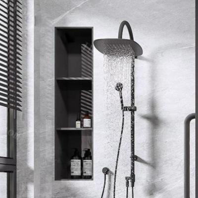 China Wall Mounted Stainless Steel Shower Niche 300×500mm with 3-Tier Design for Modern Bathroom Organization for sale